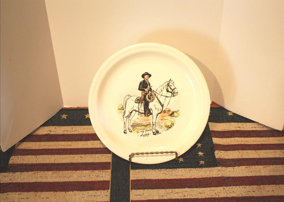 1950s Hopalong Cassity Plate Made by W.S George MCM Western Movies - Etsy