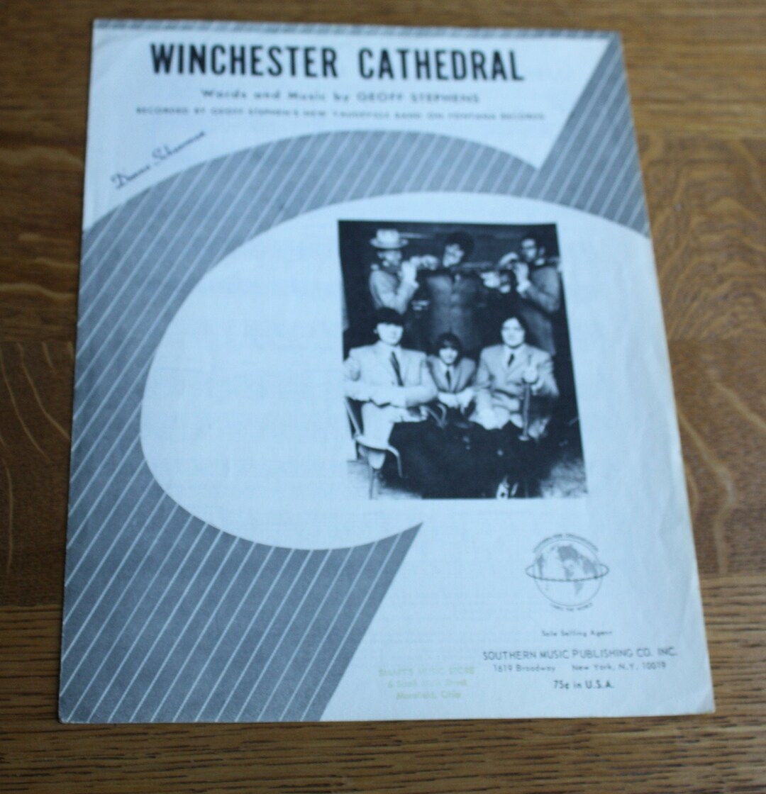 Winchester Cathedral Sheet Music Geoff Stephens New Vaudeville Band ...