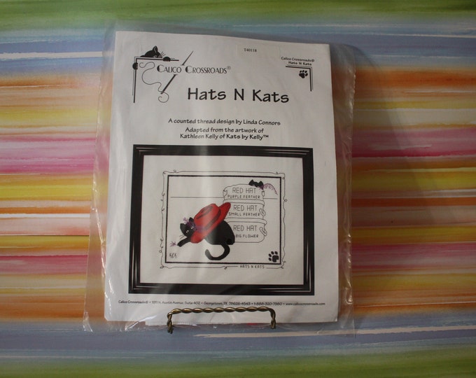 Calico Crossroads Counted Cross Stitch Kit Hats N Kats Unused Unopened ...