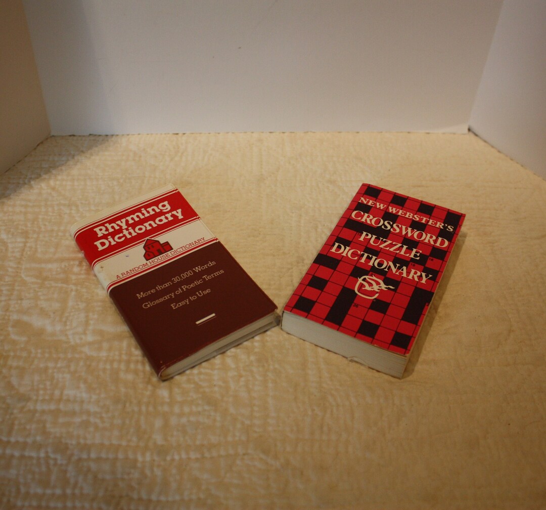 Crossword Puzzle Dictionary and Rhyming Dictionary 1980's Vintage - Etsy