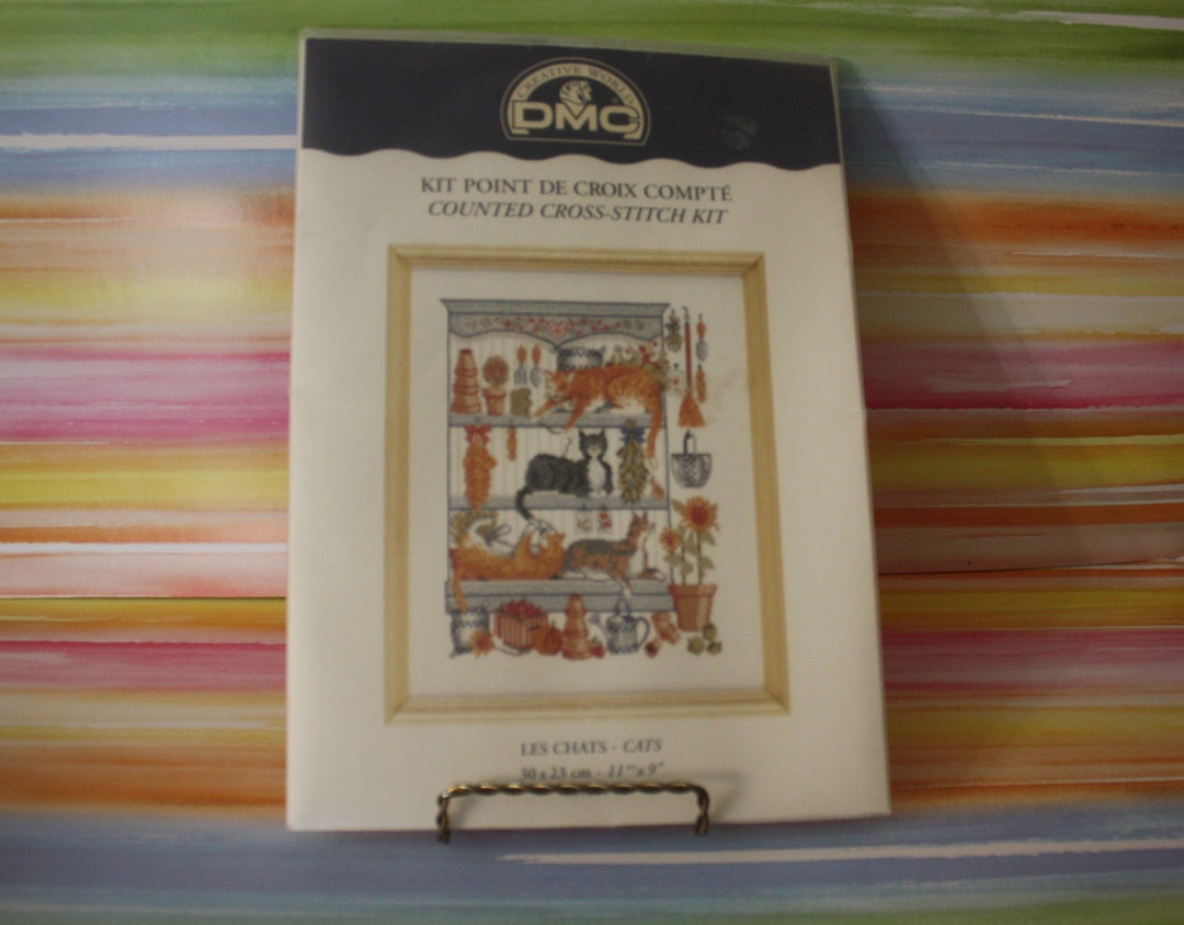 Creative World DMC Counted Cross Stitch Kit Cats Unused Unopened - Etsy