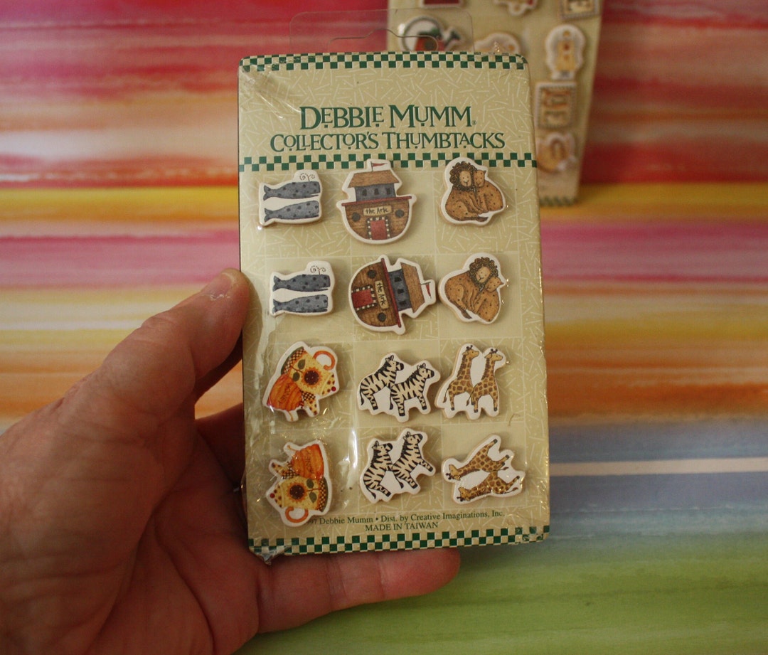 Set of 12 Debbie Mumm Collector's Thumbtacks 1990s - Etsy