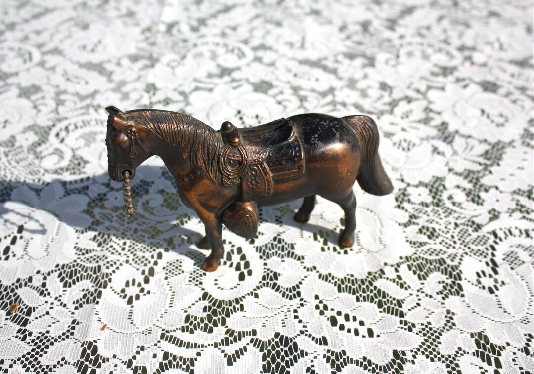 Vintage Carnival Souvenir Copper Colored Cast Metal Horse Bank - Etsy