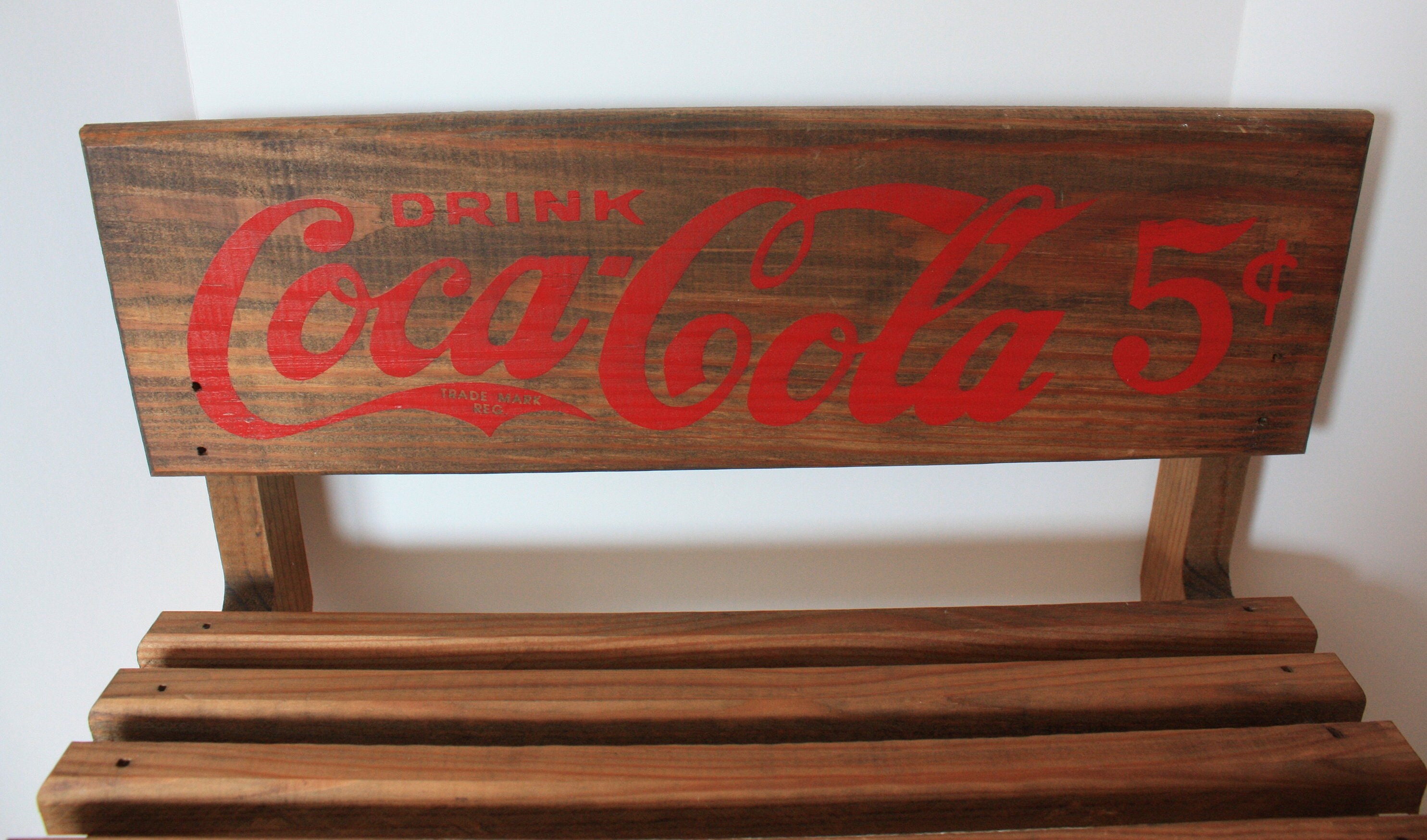 Vintage Coca Cola Bench Wooden 15.5 Inches Wide 13.5 Inches | Etsy