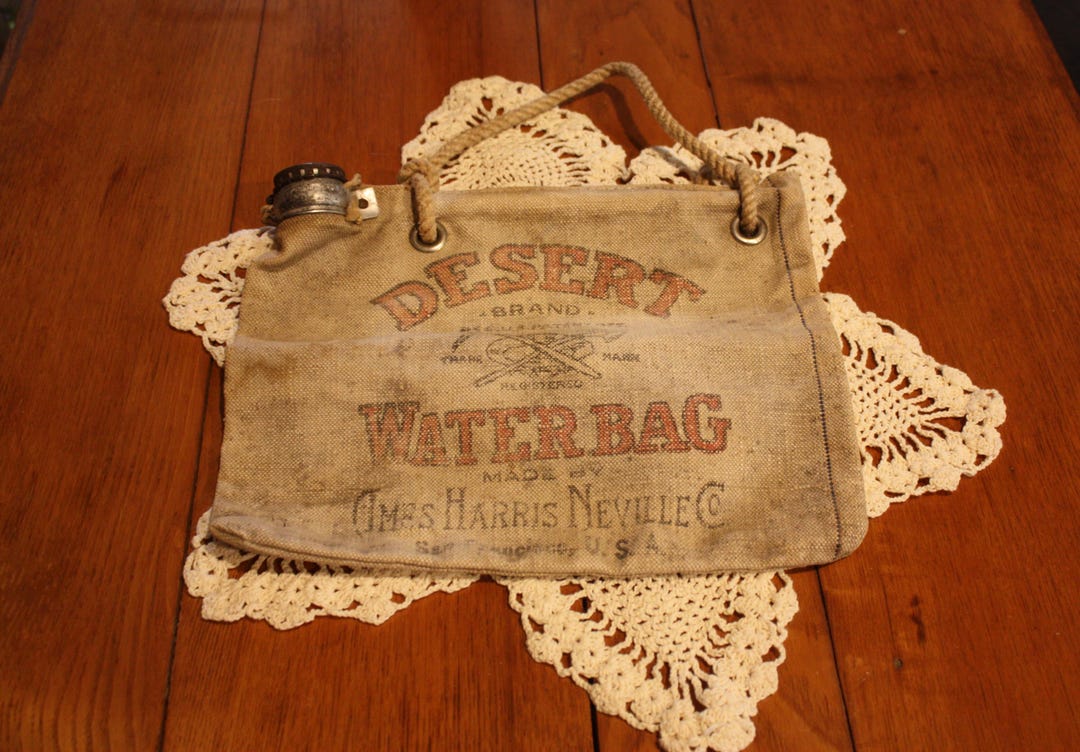 Vintage Desert Brand Water Bag Ames Harris Neville Co. San Francisco ...