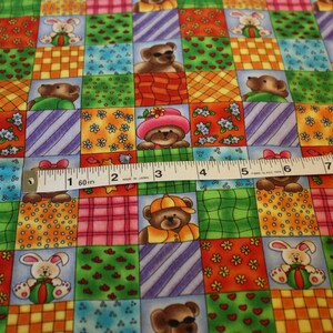 1 Yard of Cotton Fabric Summer Bears by Fabri-quilt Inc Patt 7527 Bears ...