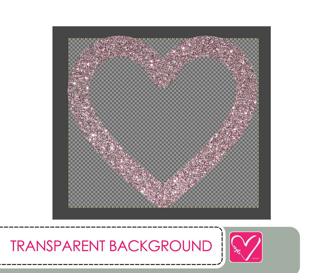 Glitter Hearts Clipart Heart Shape PNG Files Download Set - Etsy