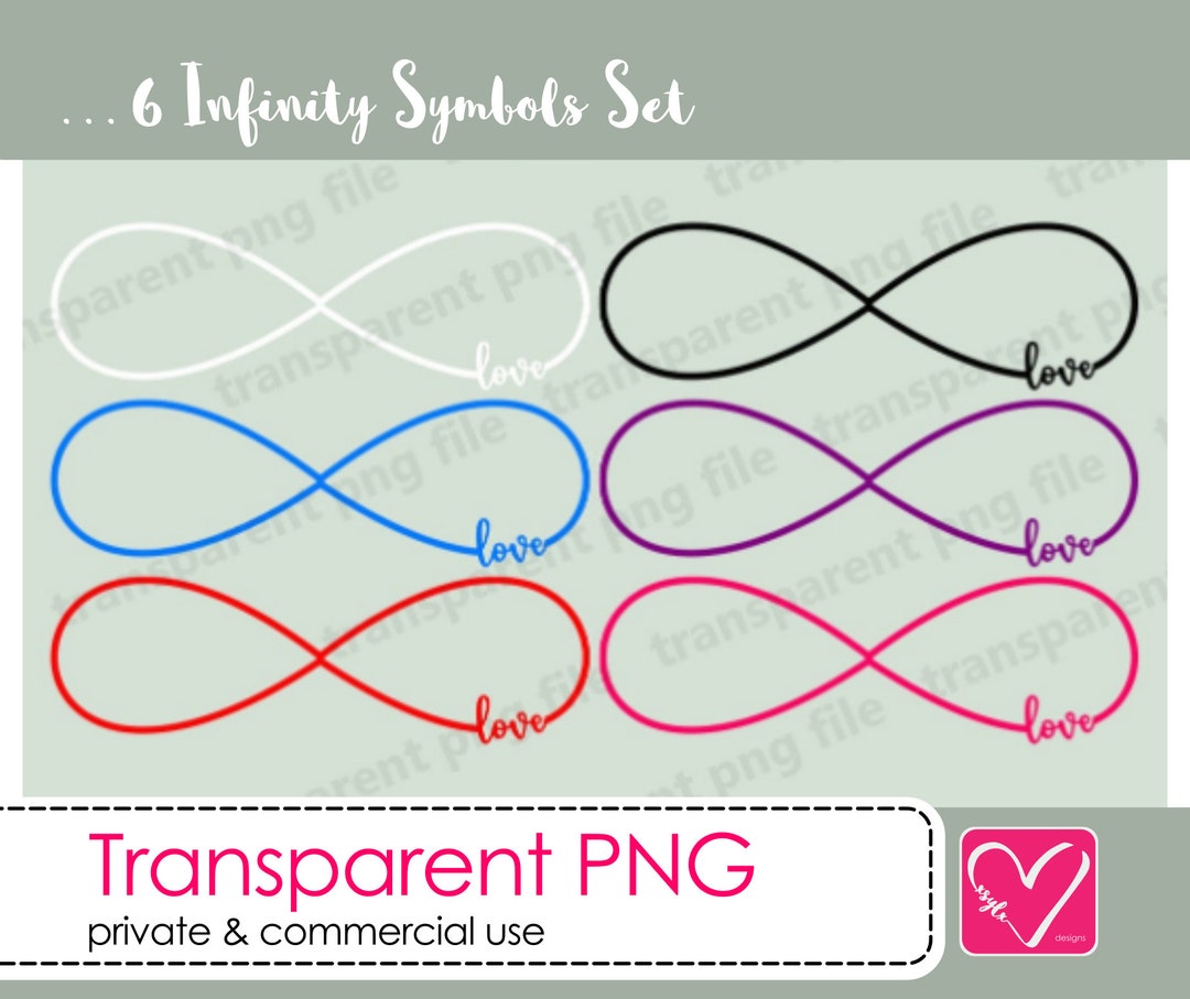 Infinity Love PNG Symbols Sign Set / Download Graphic - Etsy