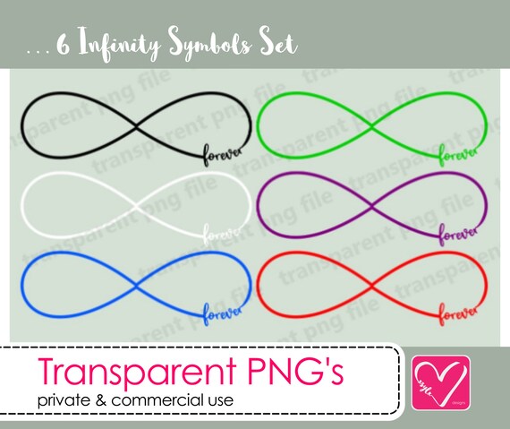 Infinity Forever PNG Symbols Set / Download Graphics / - Etsy Australia
