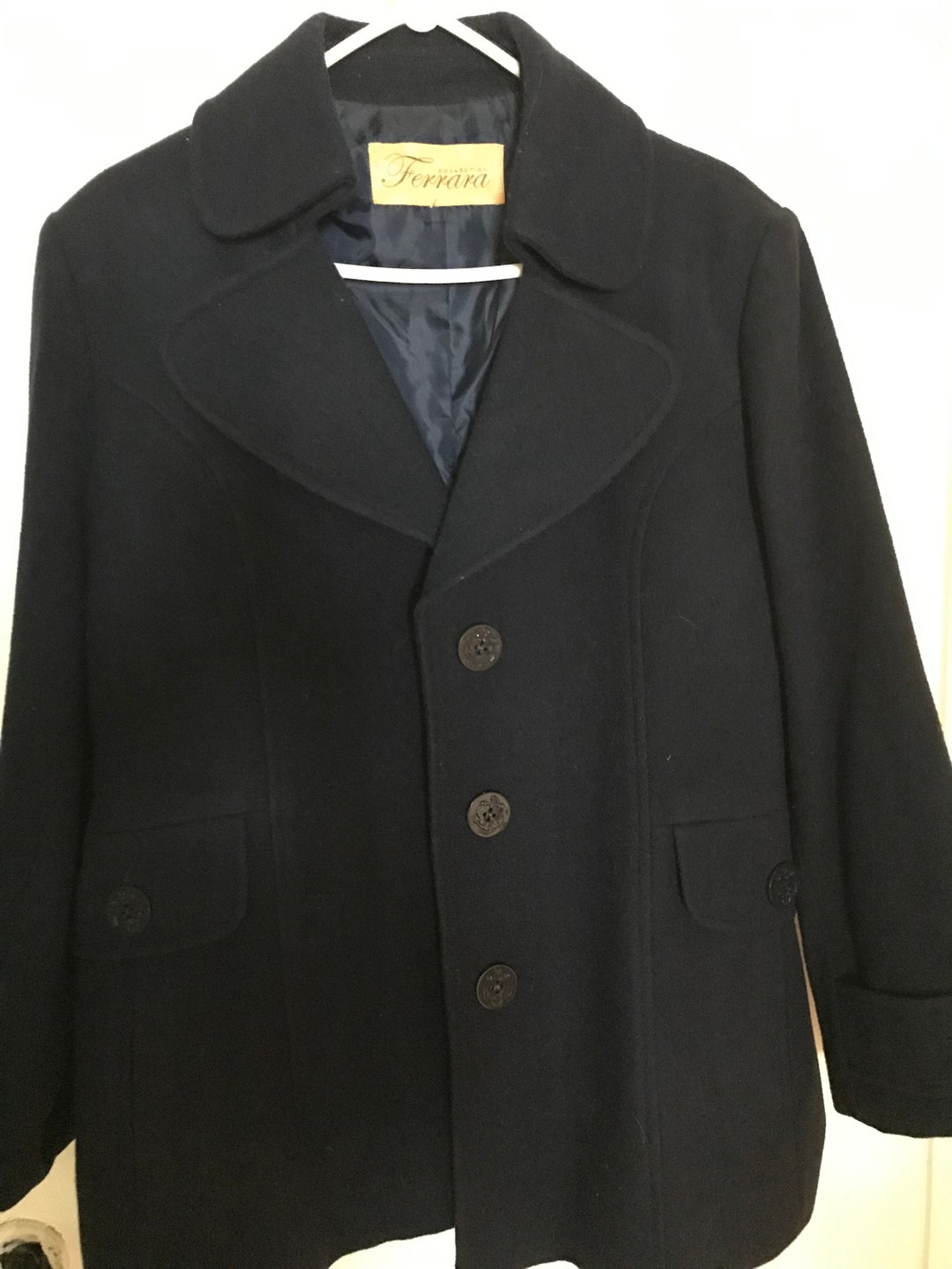 Wool Coat From the Ferrara Collection, Large Size - Etsy