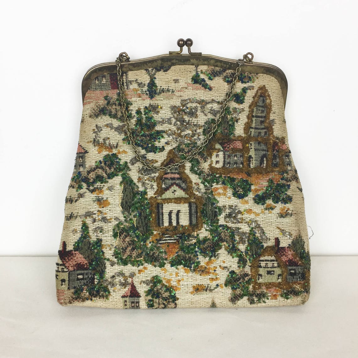 Vintage 1950s Needlepoint Handbag With Beading - Etsy