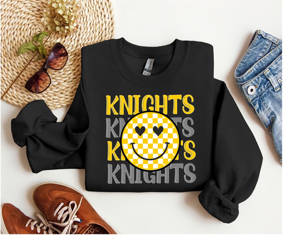 Knights Smiley, Knights, Mascot, Love, Checkerboard, Digital Download ...