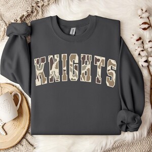 Knights, Camo, Mascot, School, Camouflage, Football, Basketball, Soccer ...