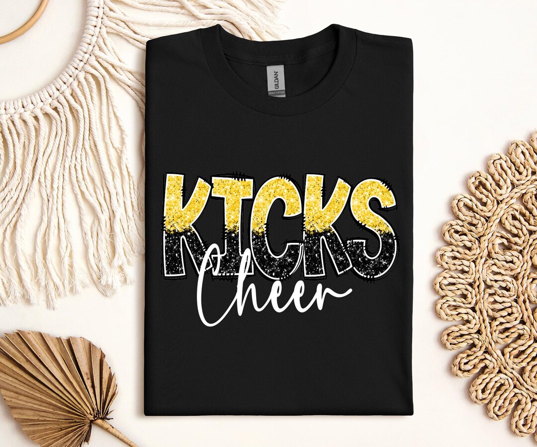Kicks Glitter, Cheer, Knights, Black and Gold, Kick, Digital Download ...