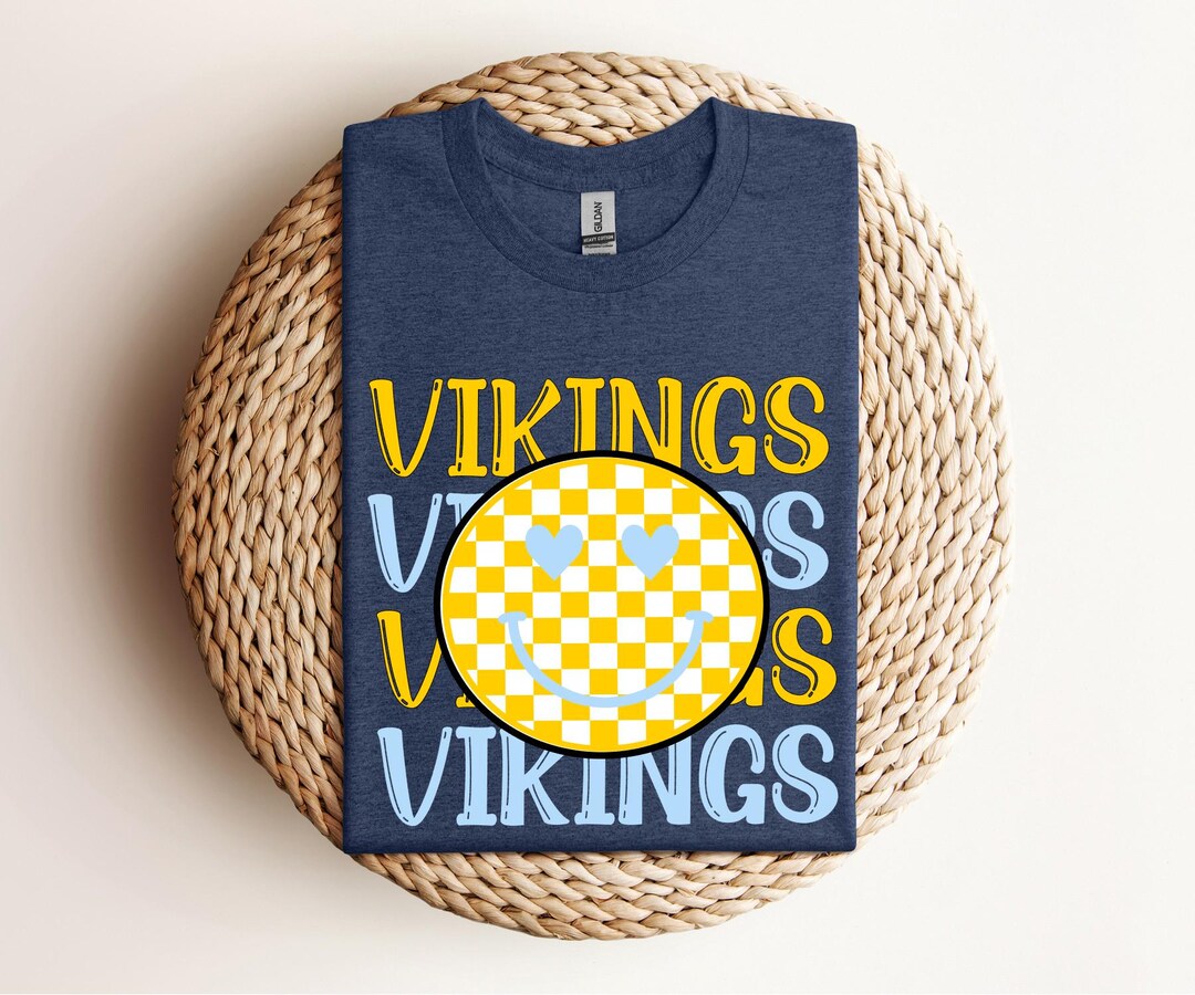 Vikings Smiley, Vikings Yellow and Blue, Mascot, Love, Checkerboard ...