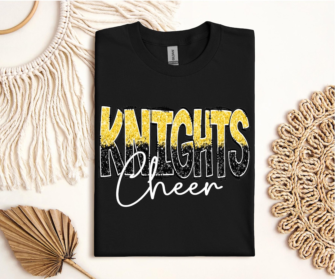 Knights Glitter, Cheer, Knights, Black and Gold, Knight, Digital ...