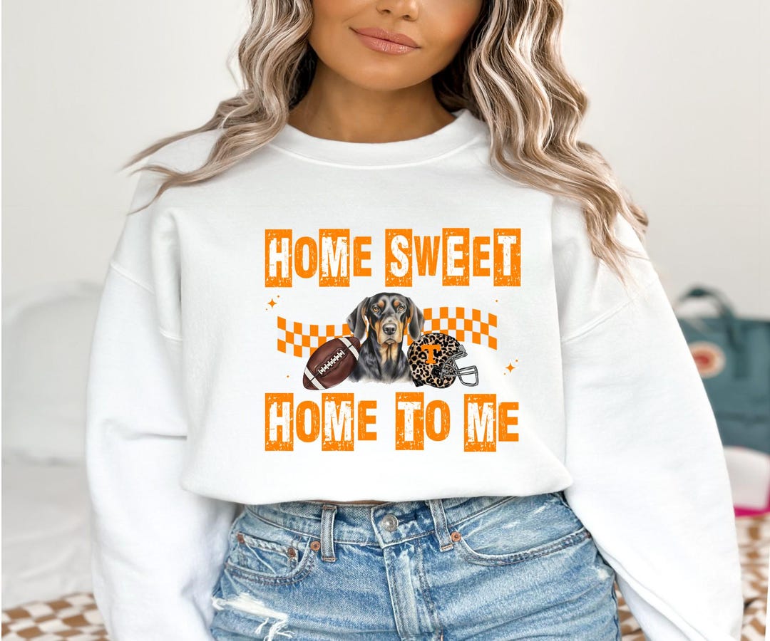 Tennessee, Retro, Smokey, Orange and White Checkerboard, Home Sweet ...