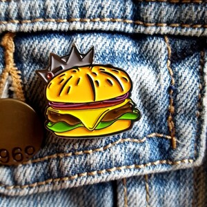 Juggie Burger - Enamel Pin - Etsy