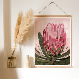 Abstract Protea Printable Art, Botanical Print, Protea Painting ...