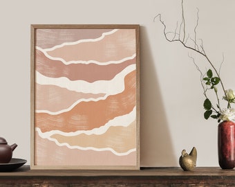 Abstract Rust Burnt Orange Wall Art Digital Download Print | Etsy