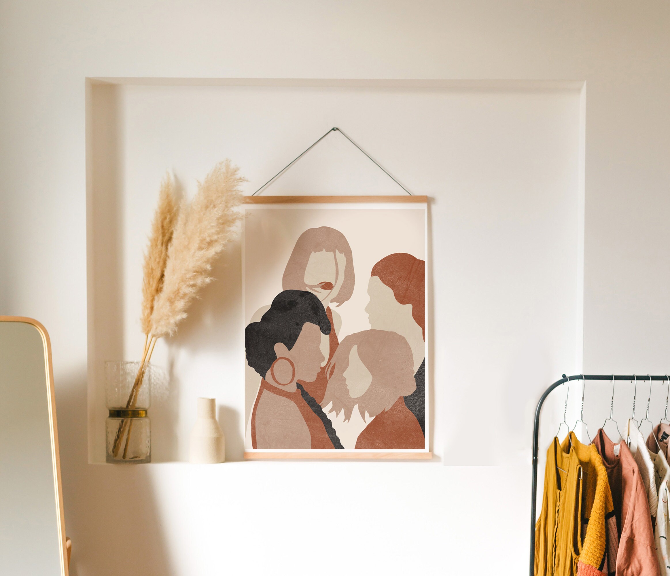 Feminist Print, Powerful Women Poster, Girl Power, Terracotta Abstract ...