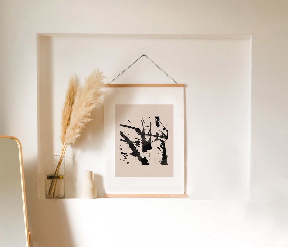 Paint Splash Minimal Print Neutral Printable Wall Art Home - Etsy