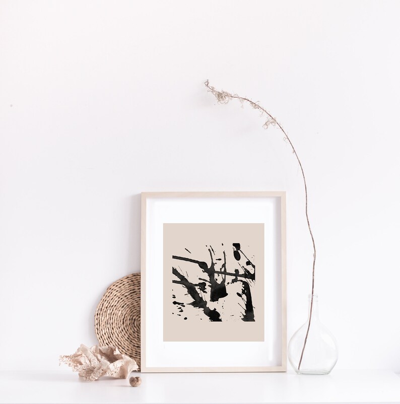 Paint Splash Minimal Print Neutral Printable Wall Art Home | Etsy