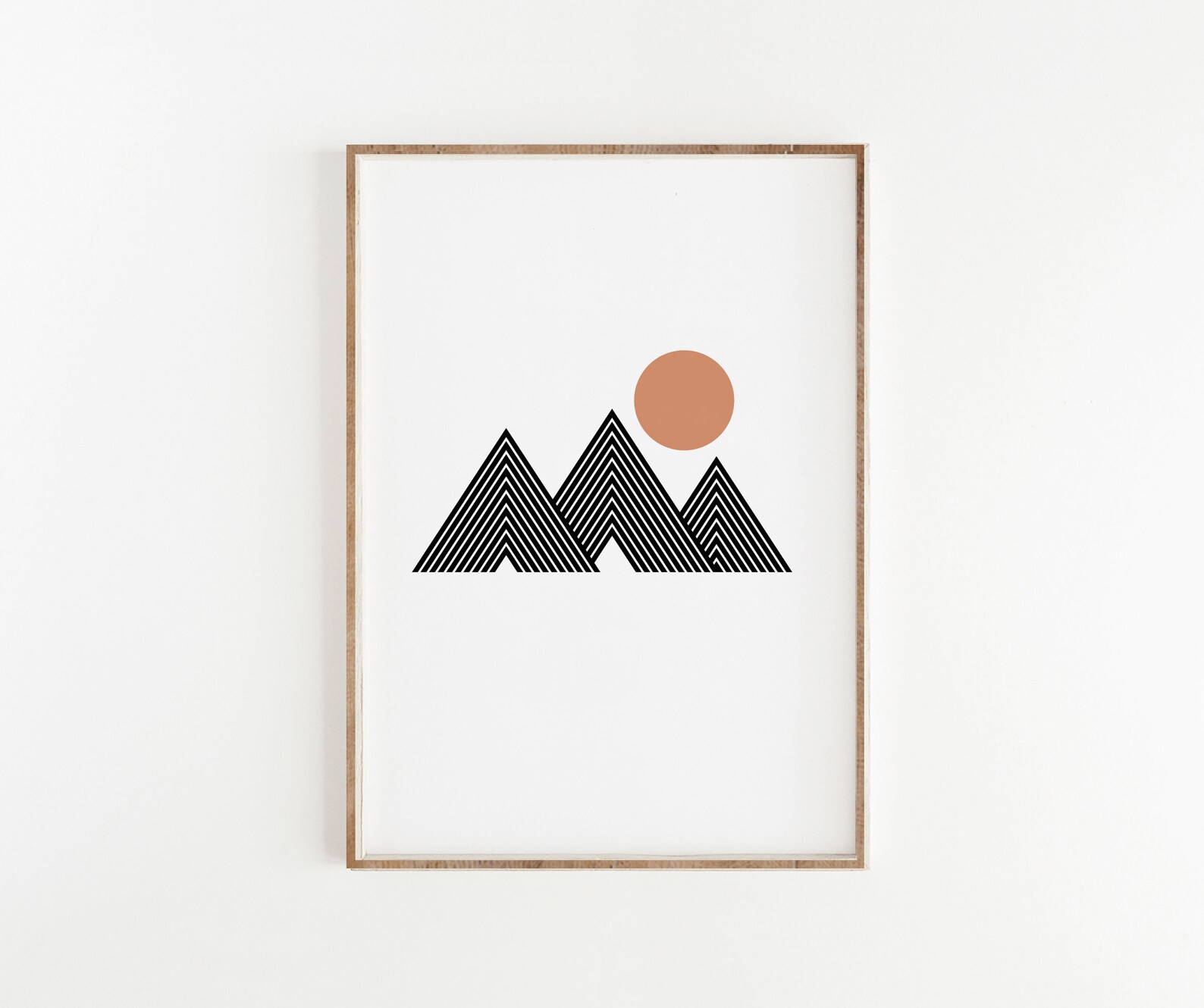 Minimal Abstract Mountain Print Landscape Printable Art | Etsy