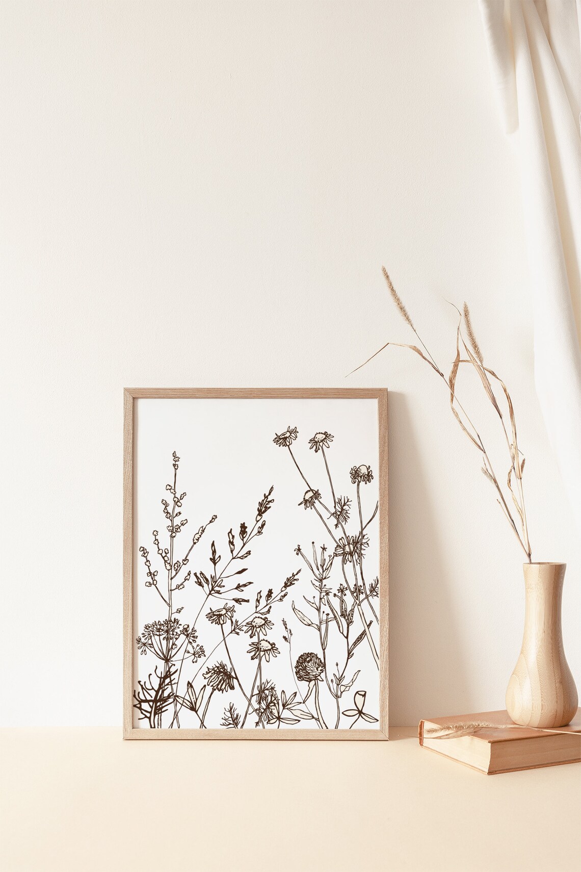 Modern Botanical Print Farmhouse Print Wild Flowers Home - Etsy