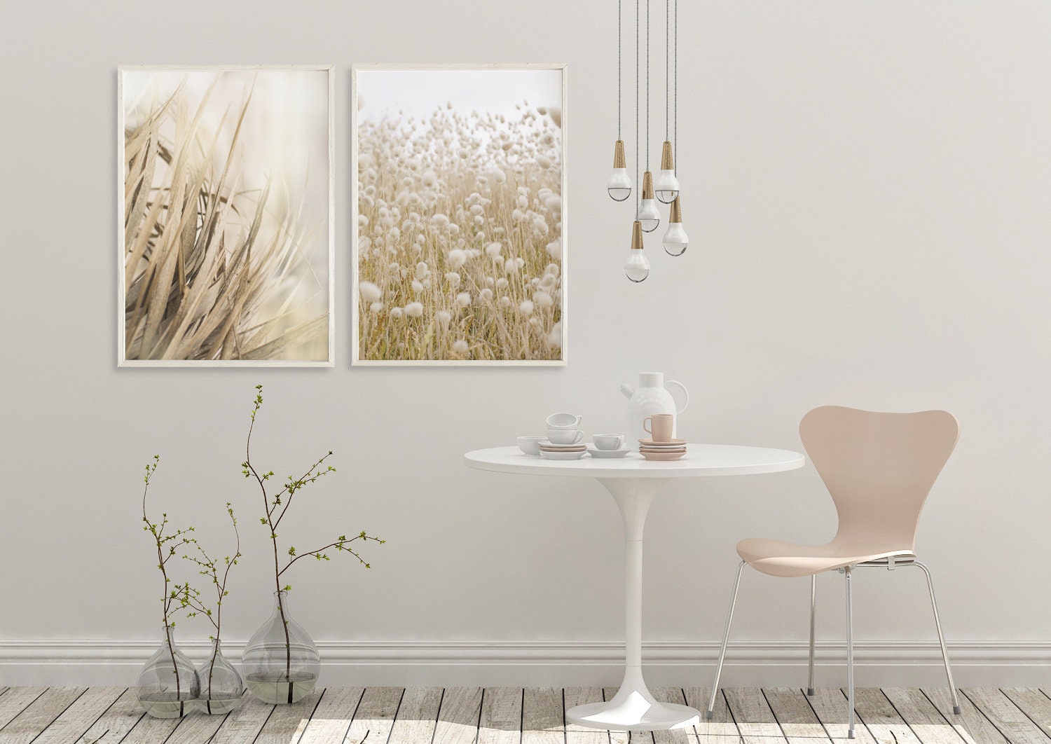 Set of 2 Prints Botanical Print Farmhouse Rustic Printable - Etsy