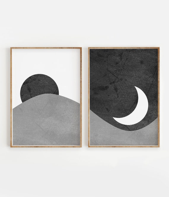 Abstract Moon And Sun