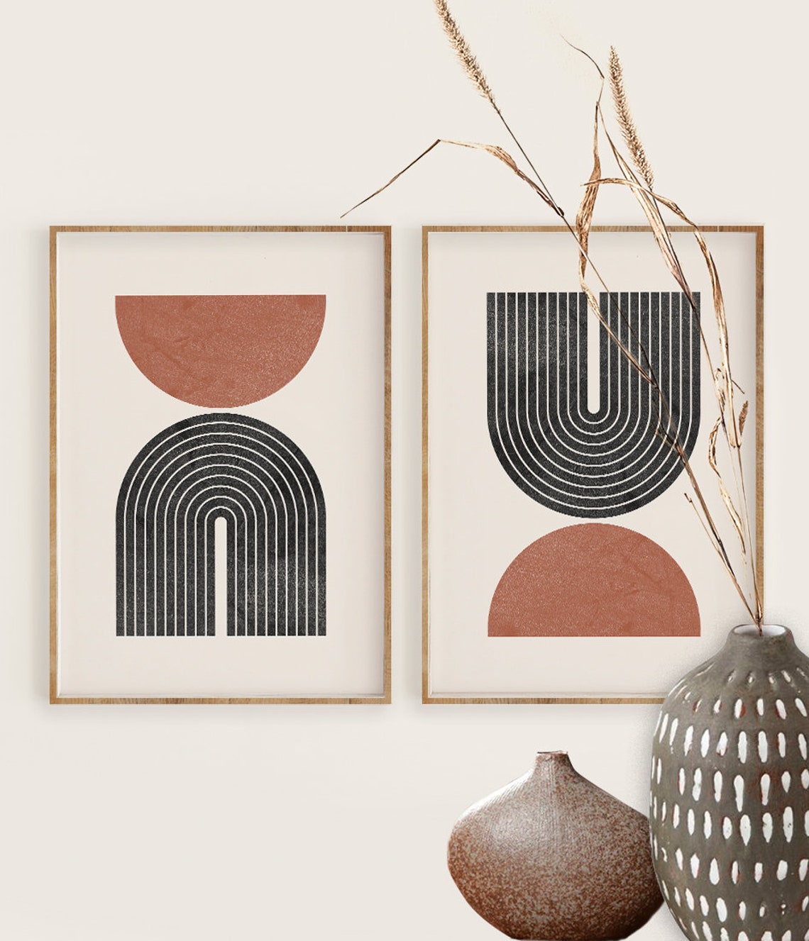 Geometric Wall Art Mid Century Modern Art Print Digital - Etsy