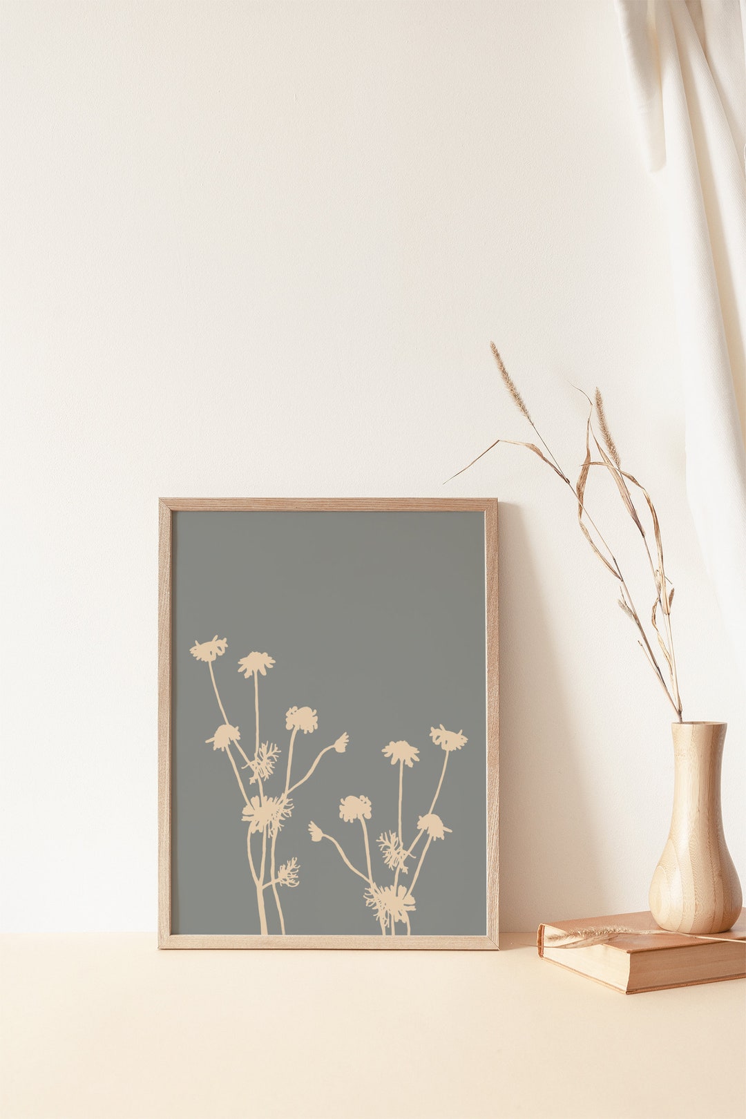 Modern Botanical Art, Wild Flowers Organic Digital Download Print ...