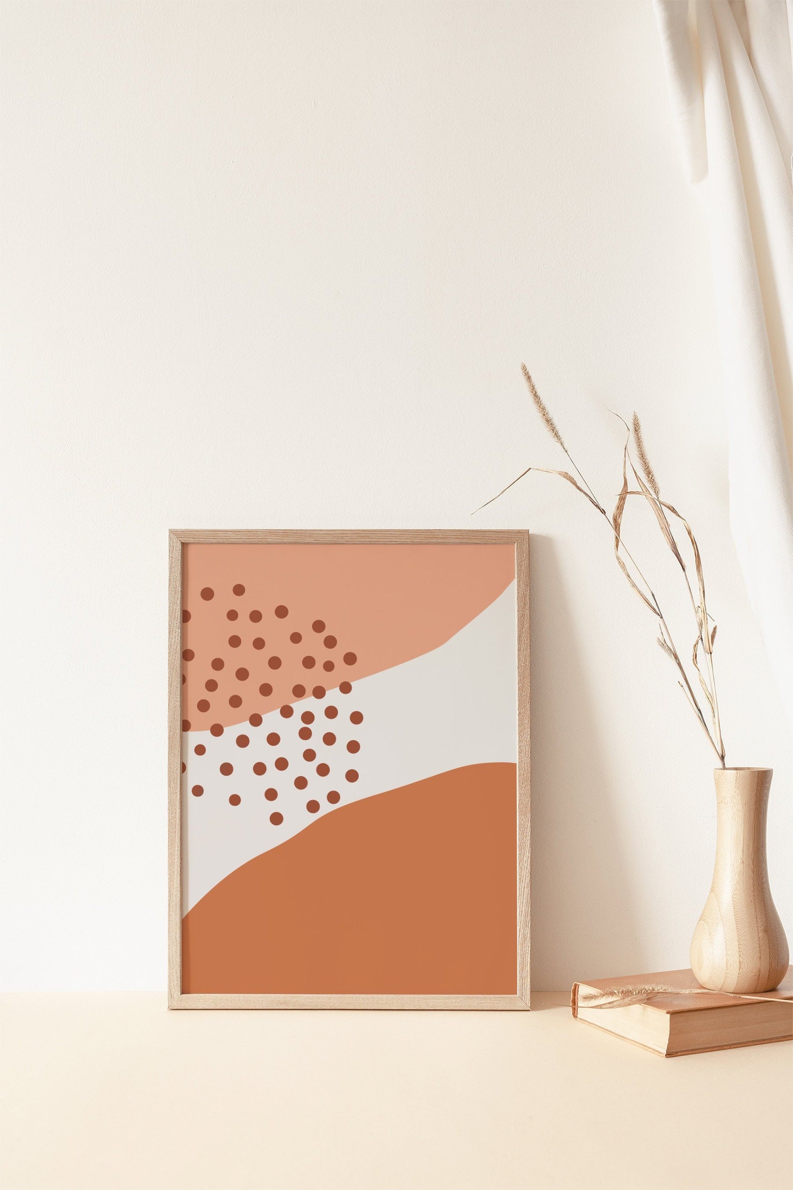 Terracotta Abstract Digital Download Print Wall Art Mid - Etsy