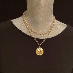 Claddagh Shamrock Rosary Necklace: Pewter Coin Pendant, Spiritual ...