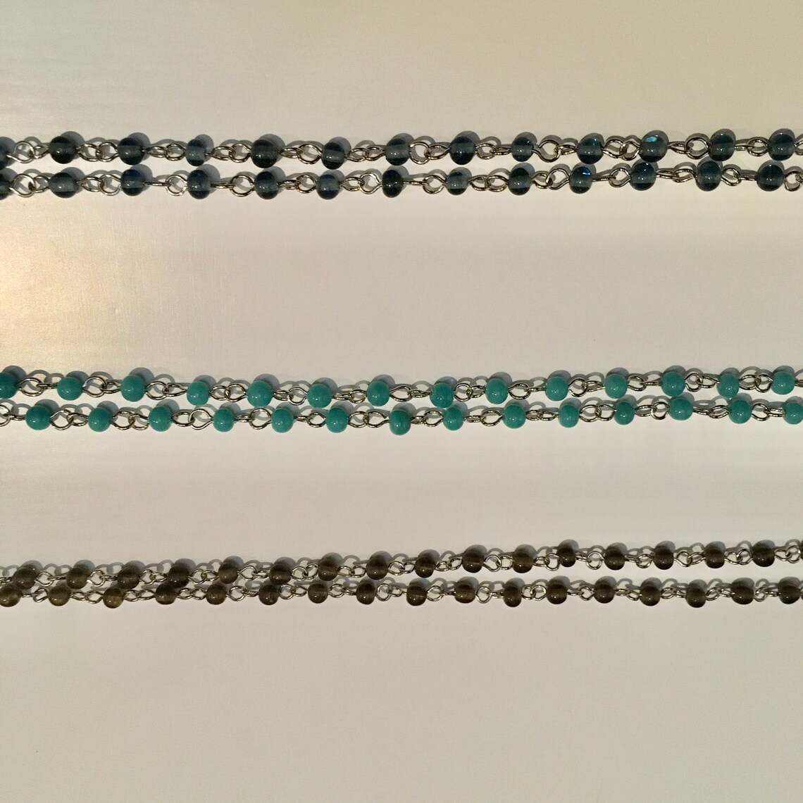 Rosary Chain Necklace With Silver Fleur De Lis Pendant - Etsy