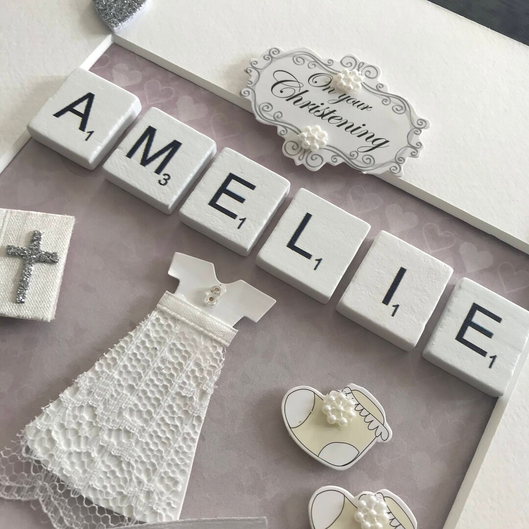 Personalised Christening Frame - Etsy UK