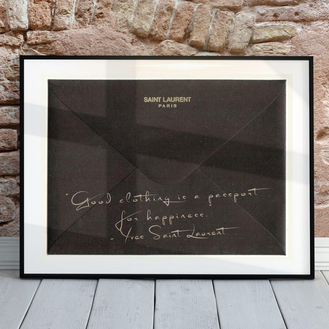 YSL Fashion Quote, Trendy Wall Art, Retro Wall Art, Digital Download ...