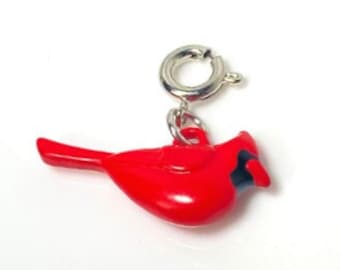 Red Bird Pendant | Etsy