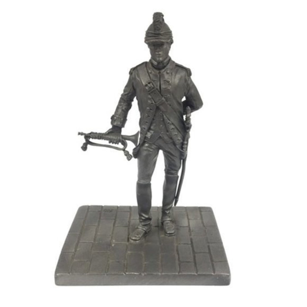 Vintage Trumpeter Figurine Franklin Mint 2nd Connecticut Regiment ...