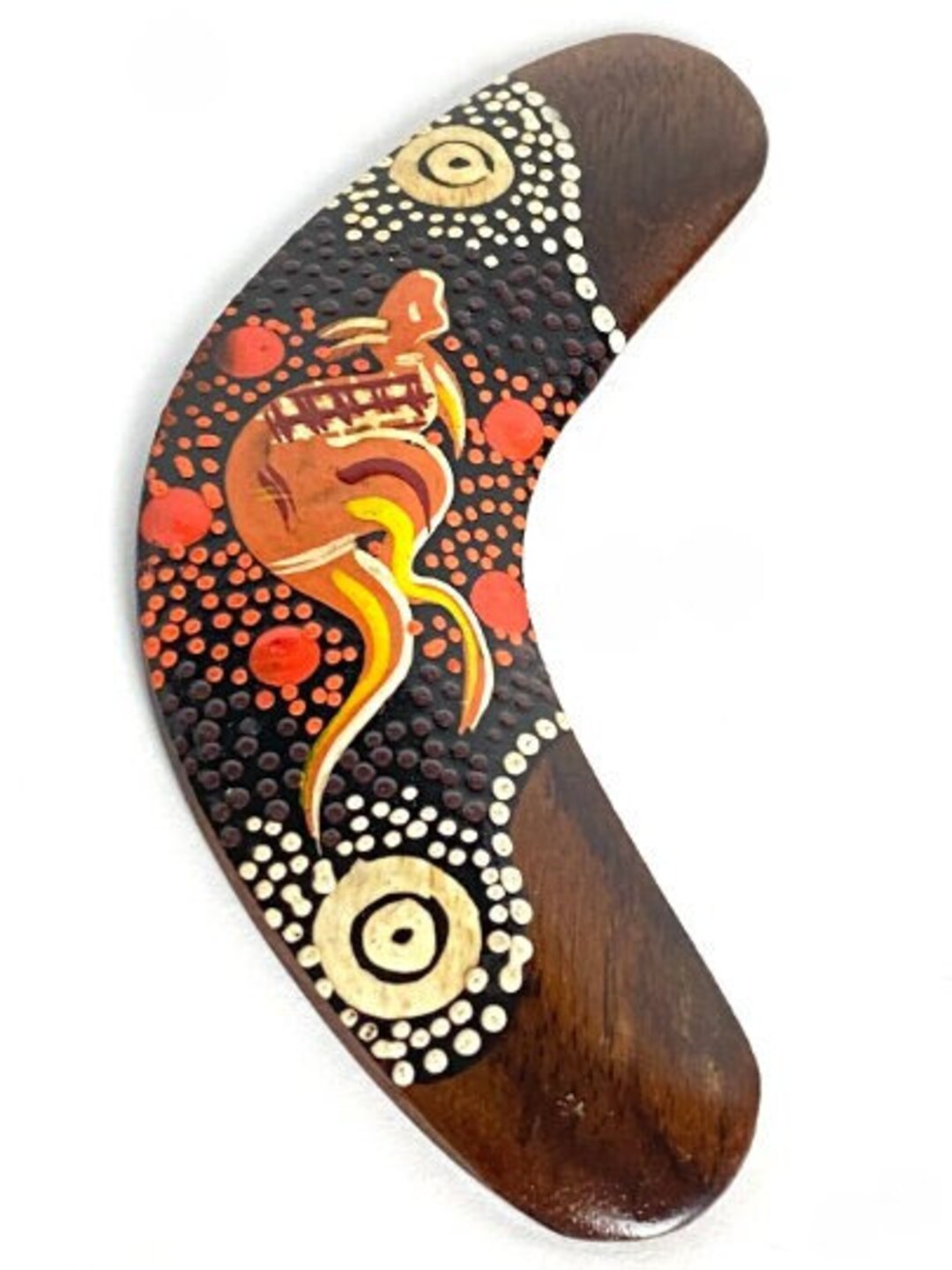 Australian Boomerang Kangaroo Small Hand Painted Design Collectible ...
