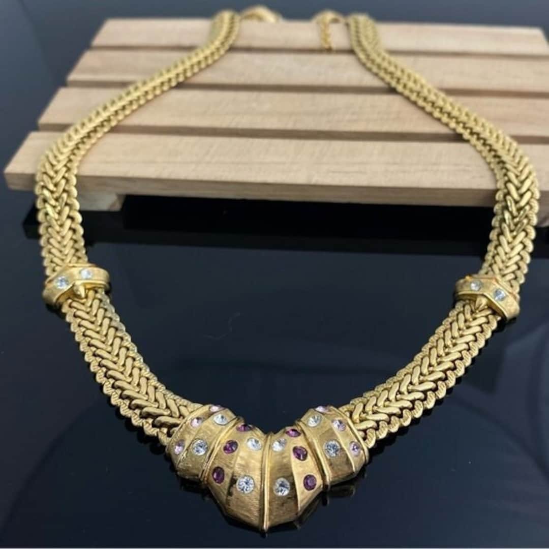 Camrose and Kross Jacqueline Kennedy Necklace Jeweled Swarovski Element ...