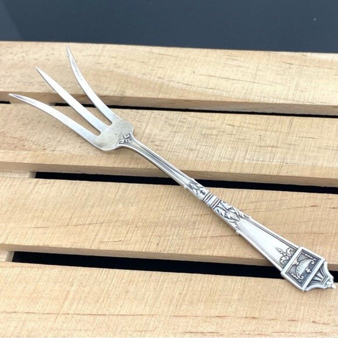 Antique 1917 Gorham Sterling Silver Lemon Fork Pattern Lansdowne Barton ...