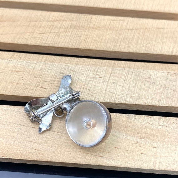Vintage Faith Like A Mustard Seed Pin Silver Tone Bow… - Gem