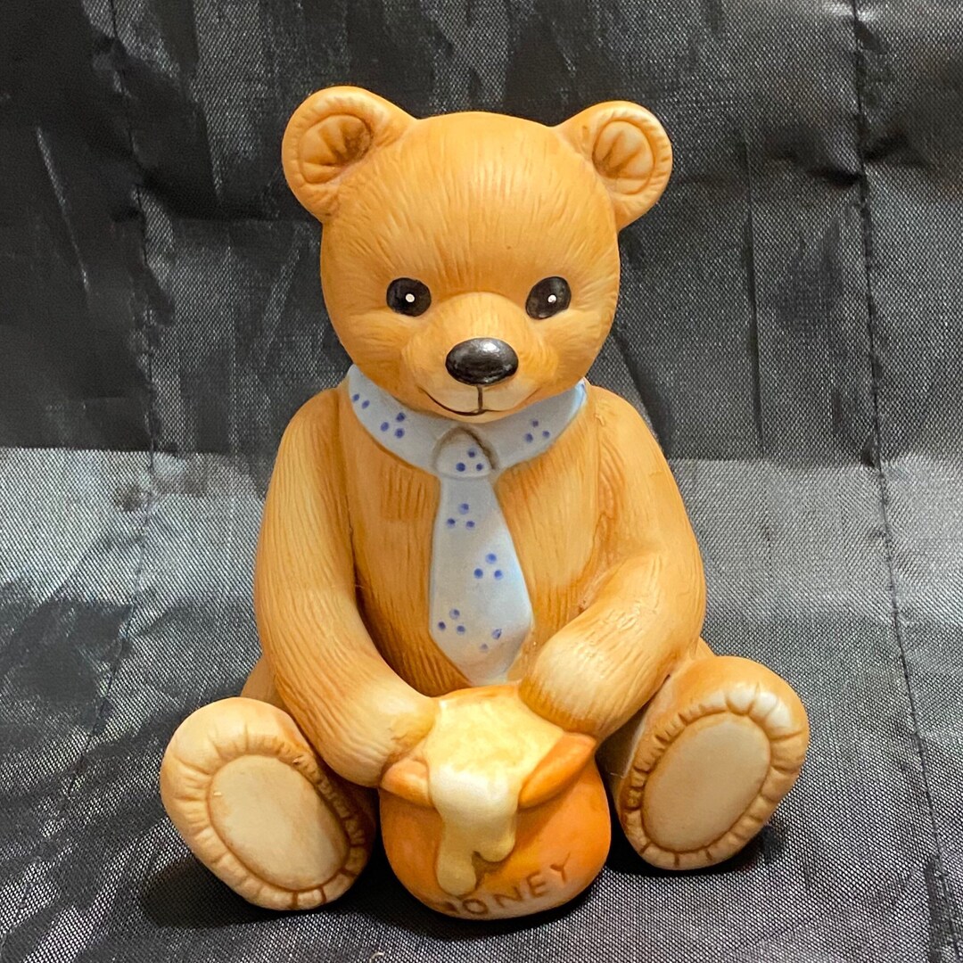 Adorable Honey Bear Holding Honey Pot Teddy Bear Love Blue Tie - Etsy