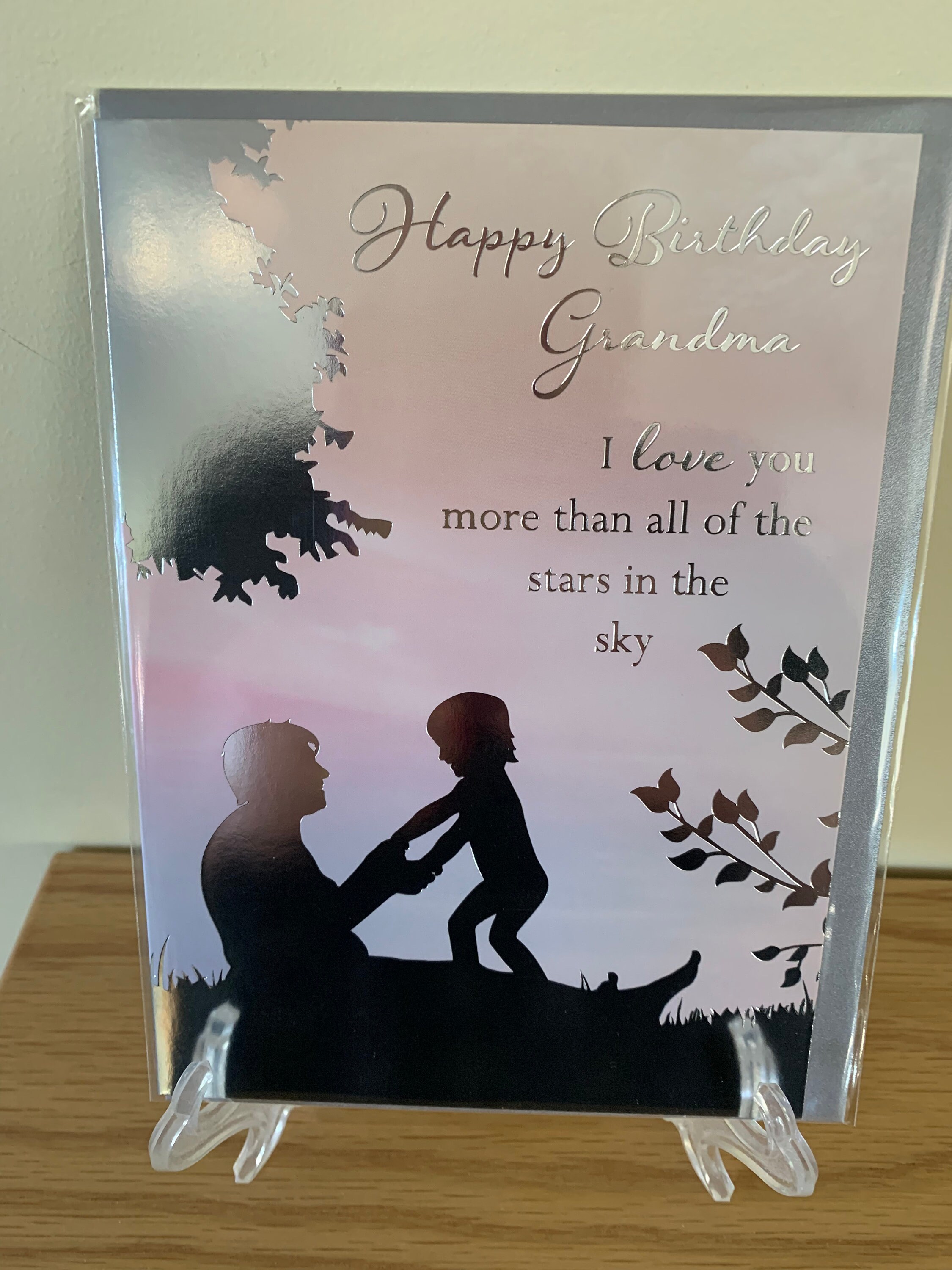 Reflections of the Heart Silver Mirror Birthday Cards Ladies Men Party ...