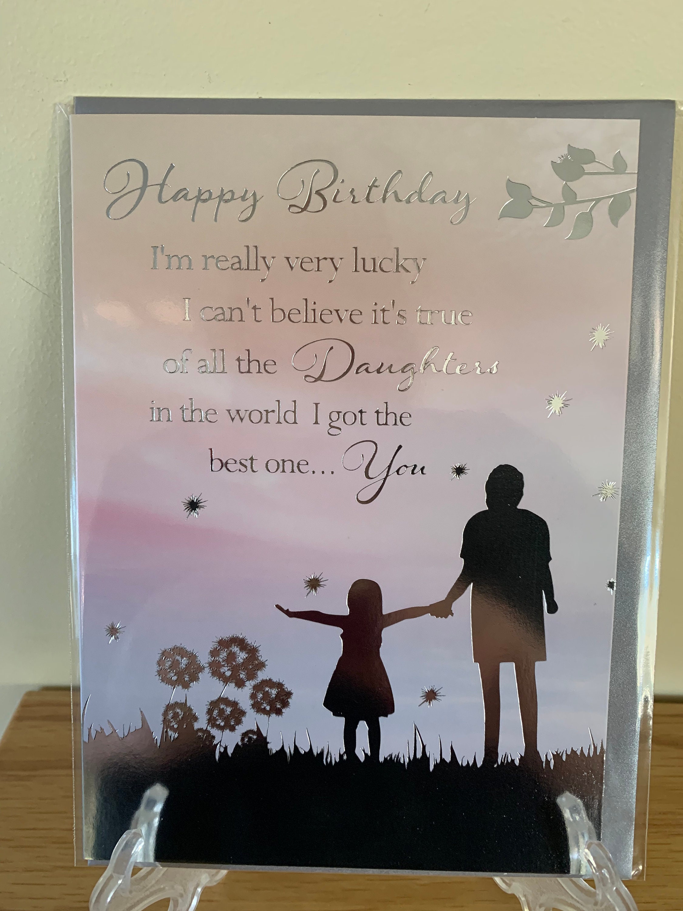 Reflections of the Heart Silver Mirror Birthday Cards Ladies Men Party ...