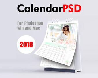 Photoshop Calendar Template - Etsy