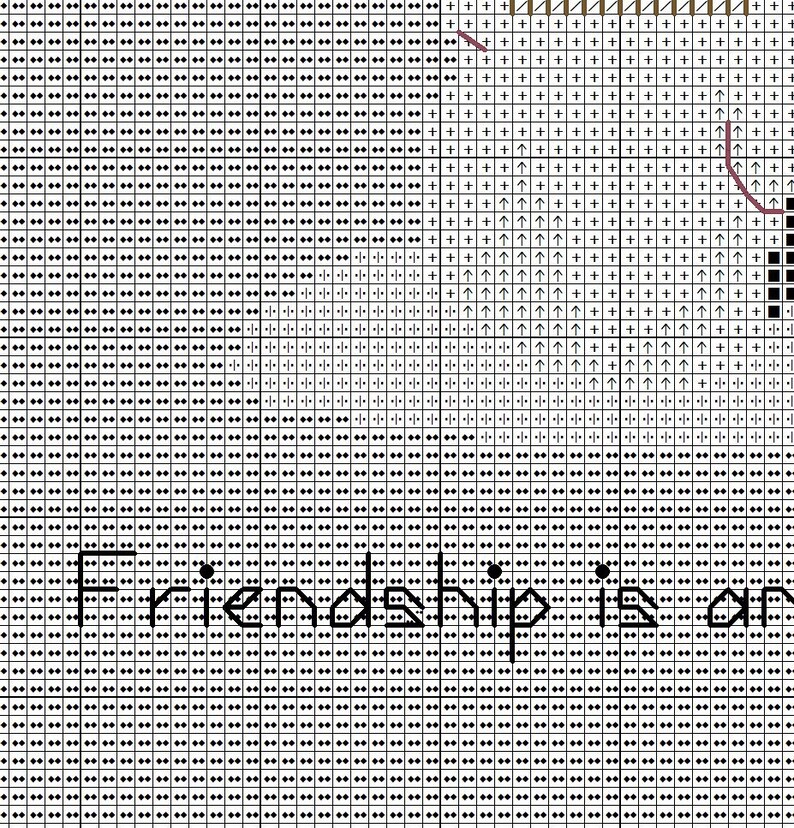Best Friend Custom Cross Stitch Pattern - Etsy