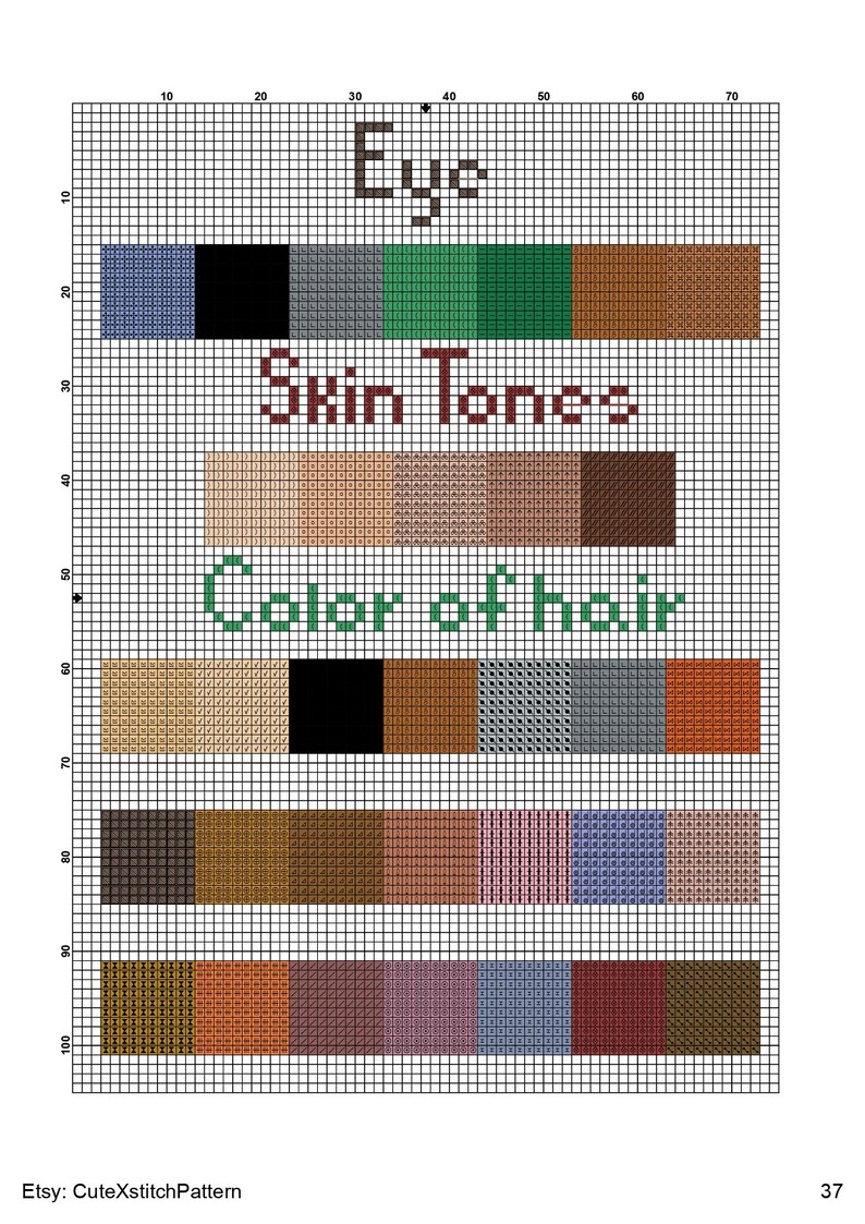 Grandparents and Grandchildren Cross Stitch Pattern – Personalized ...